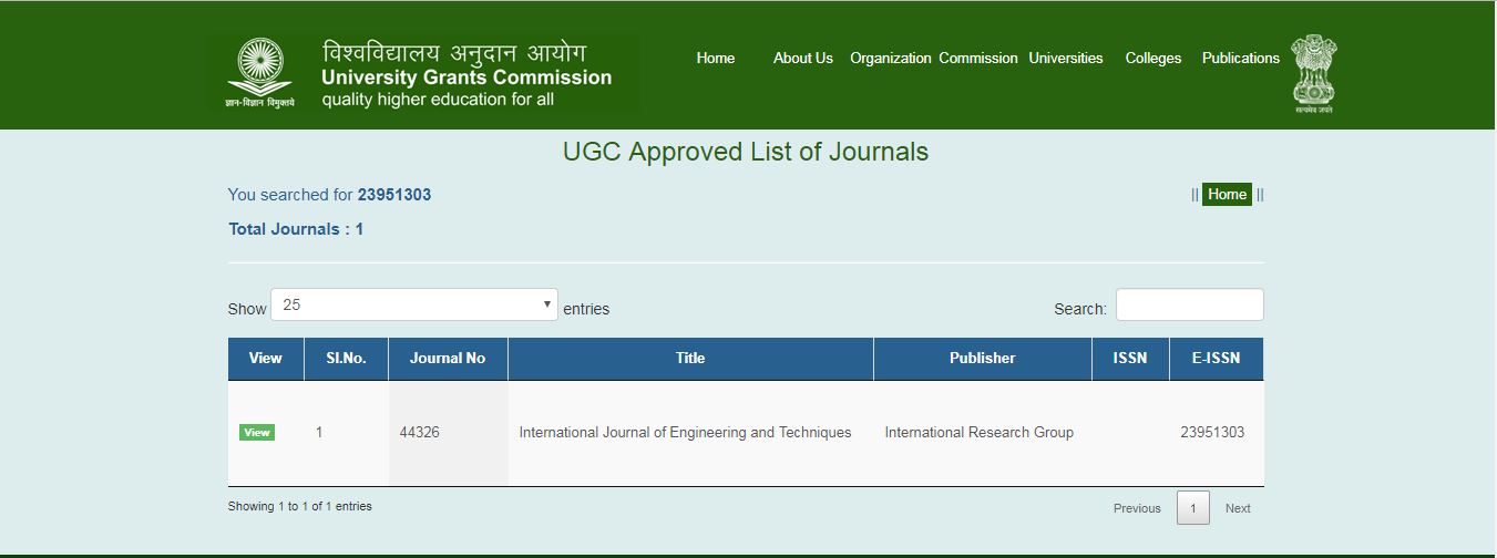 International Journal Of Engineering And Techniques – UGC Approved ...