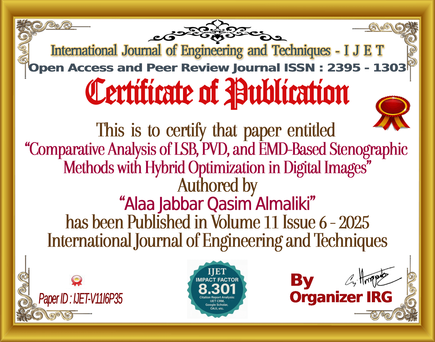 Comparative Analysis Of LSB, PVD, And EMD-Based Stenographic Methods ...
